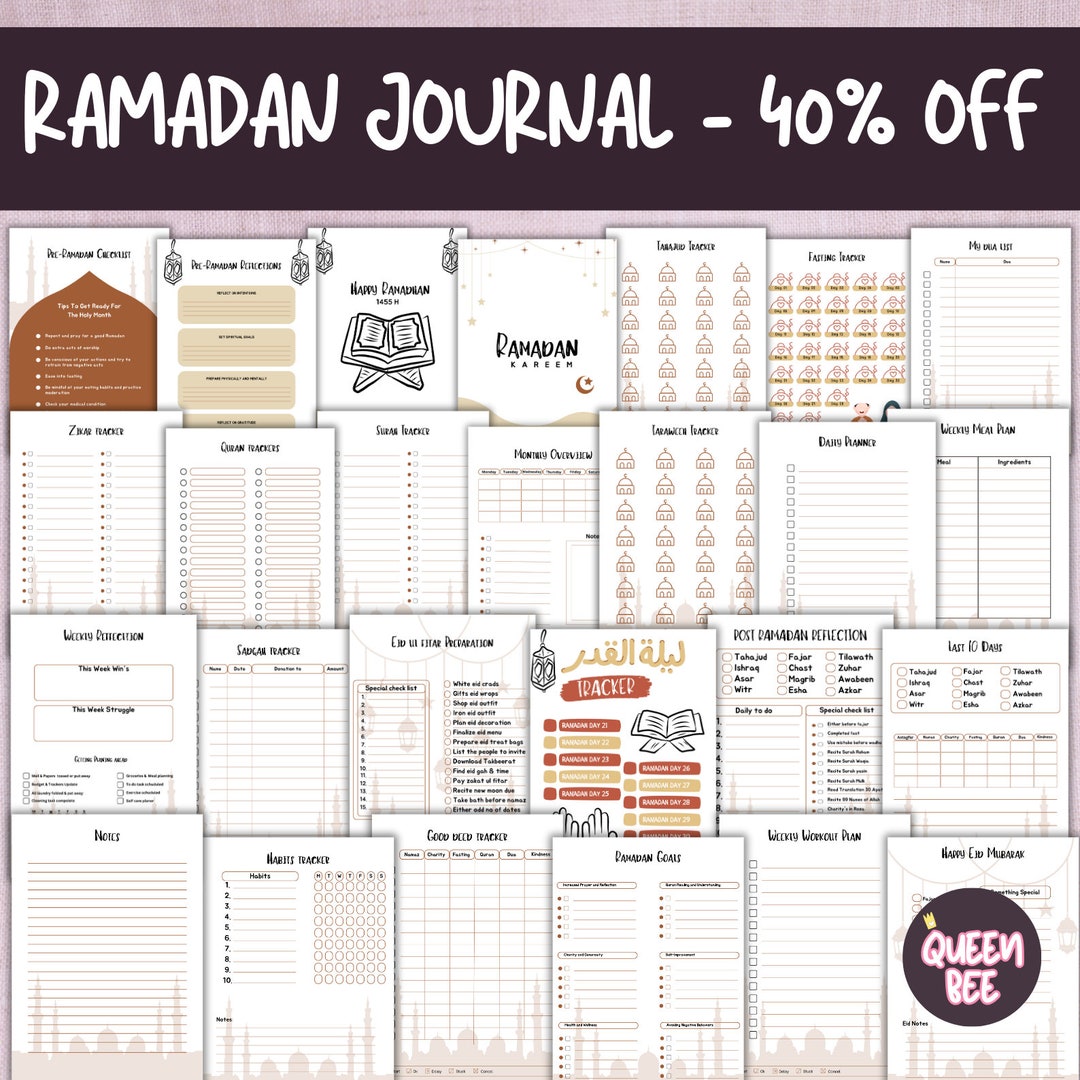 Ramadan Planner, Ramadan Journal, Muslim Planner Digital, Fasting ...