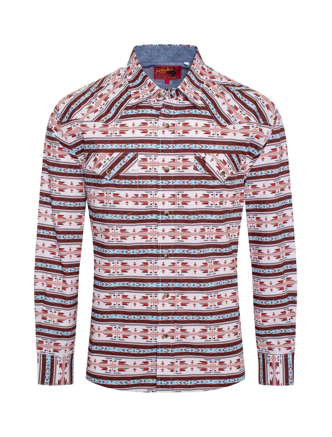 Men's Western Pearl Snap Aztec Print Shirt - PS100L-175 - Etsy