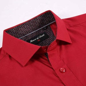 Calvetti Mens Dress Shirts Wrinkle Free Regular Long Sleeve Shirts ...