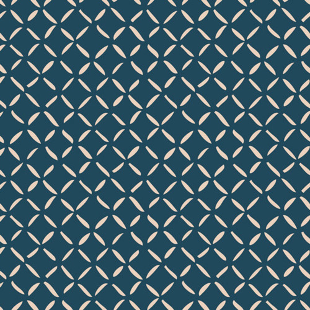 Sharon Holland Everlasting Fabric: Abstract Floral Print, Dark Blue ...