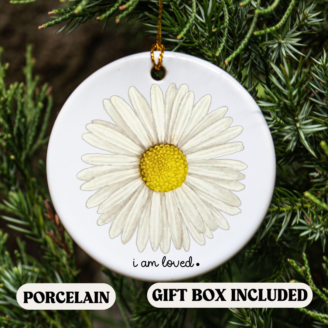 Daisy Flower Christmas Ornament Keepsake Daisy Person Gift Plant Lover ...