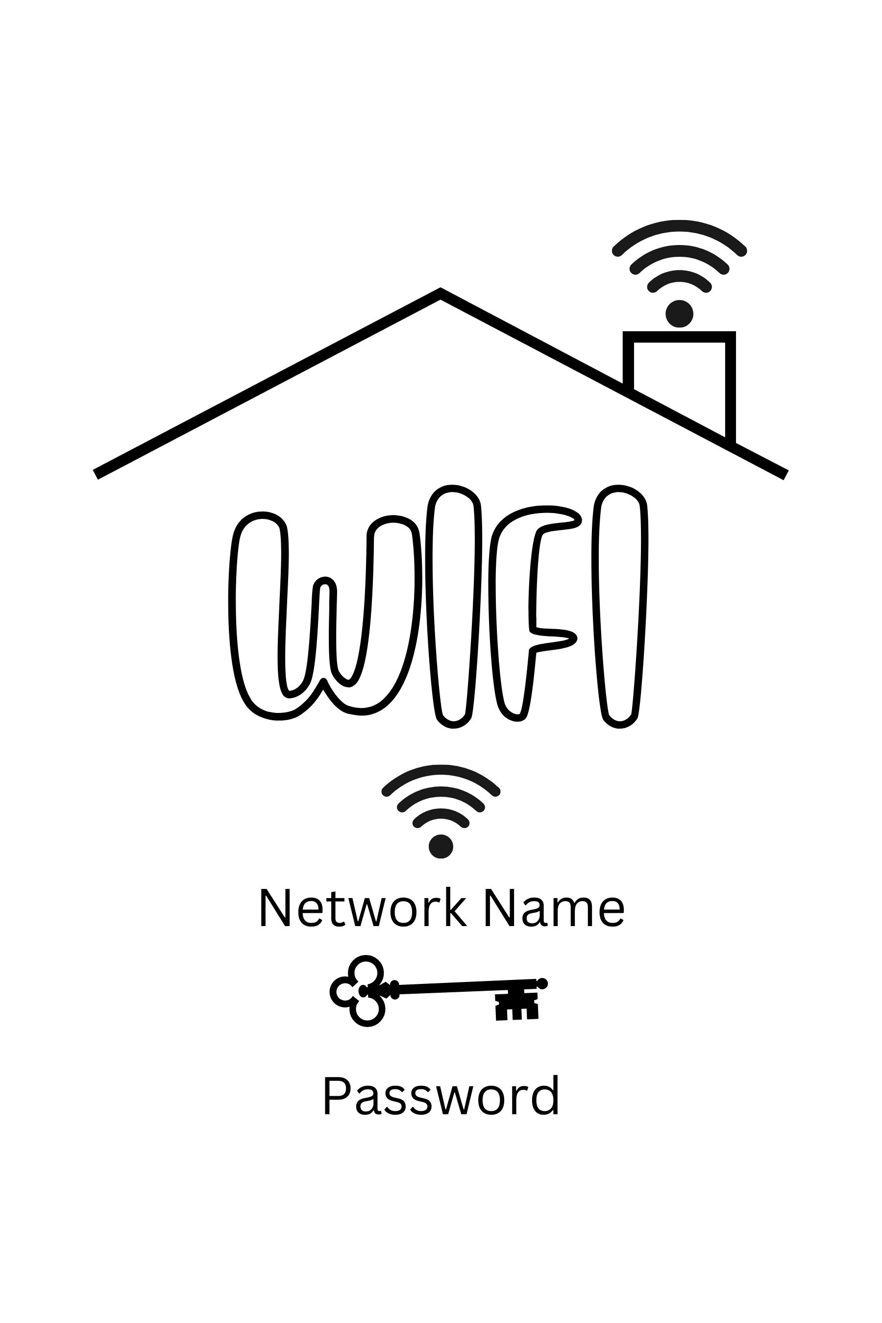 Printable WIFI Password Sign - Etsy