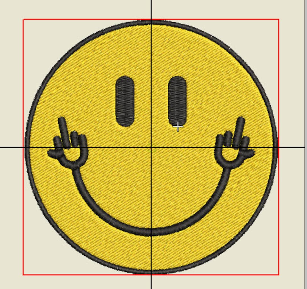 Smiley Face Embroidery Design - Etsy