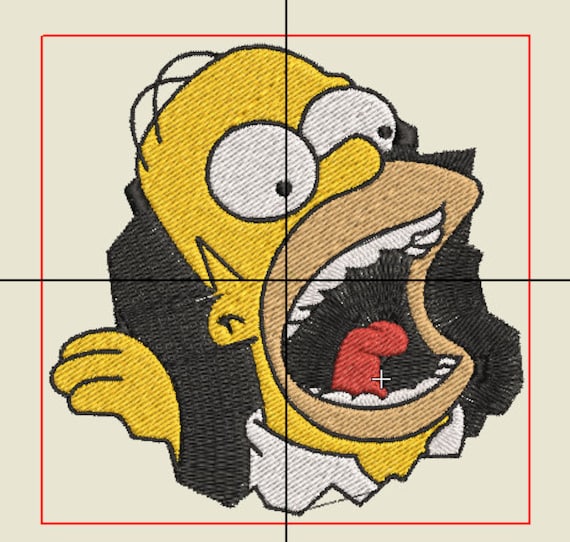 Homer Popping Out Embroidery Design - Etsy