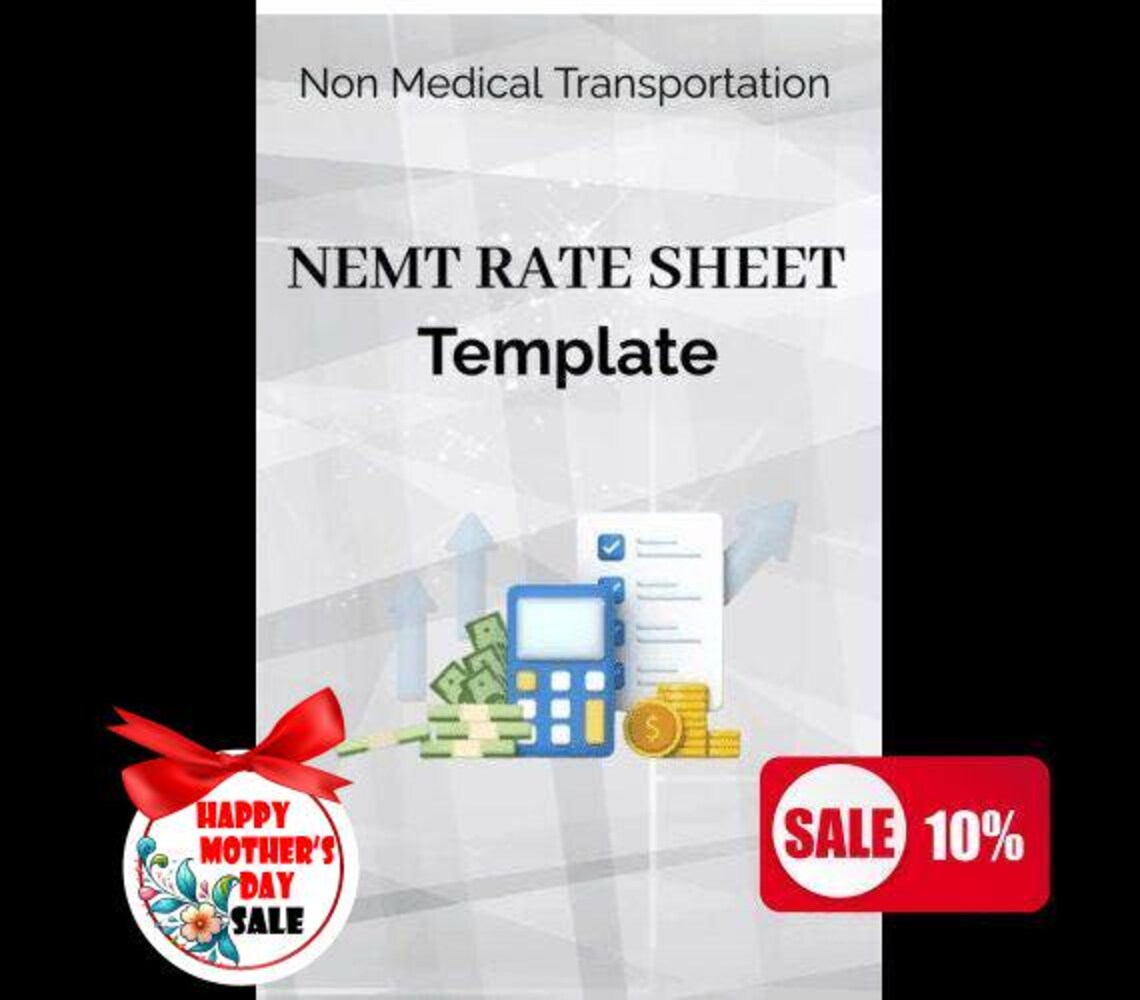 Nemt Rate Sheet Template, Non Medical Transportation Business, Nemt ...