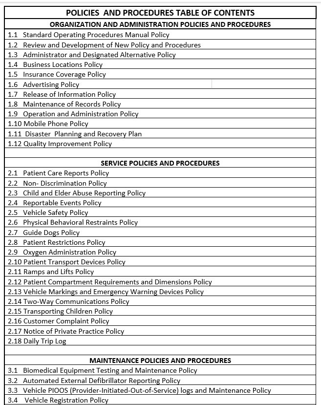 Nemt Policy & Procedures, Non Emergency Medical Transportation Policy ... Nemt Policy & Procedures, Non Emergency Medical Transportation Policy ...