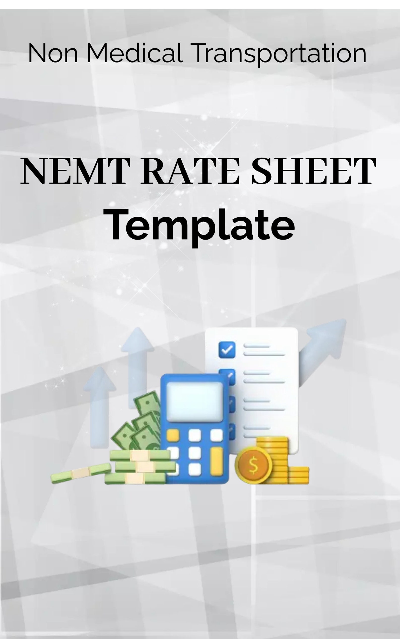 NEMT Rate Sheet Template: Non-medical Transportation Business - Etsy