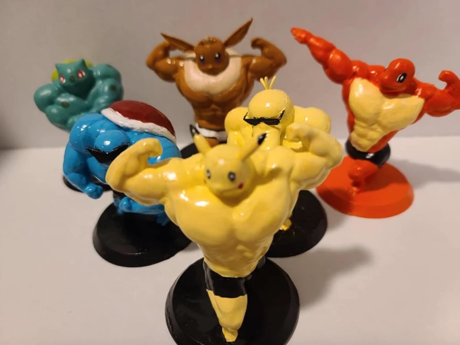 Swole Buff Pokemons Bulbasaur Charmander Dugtrio Eevee - Etsy