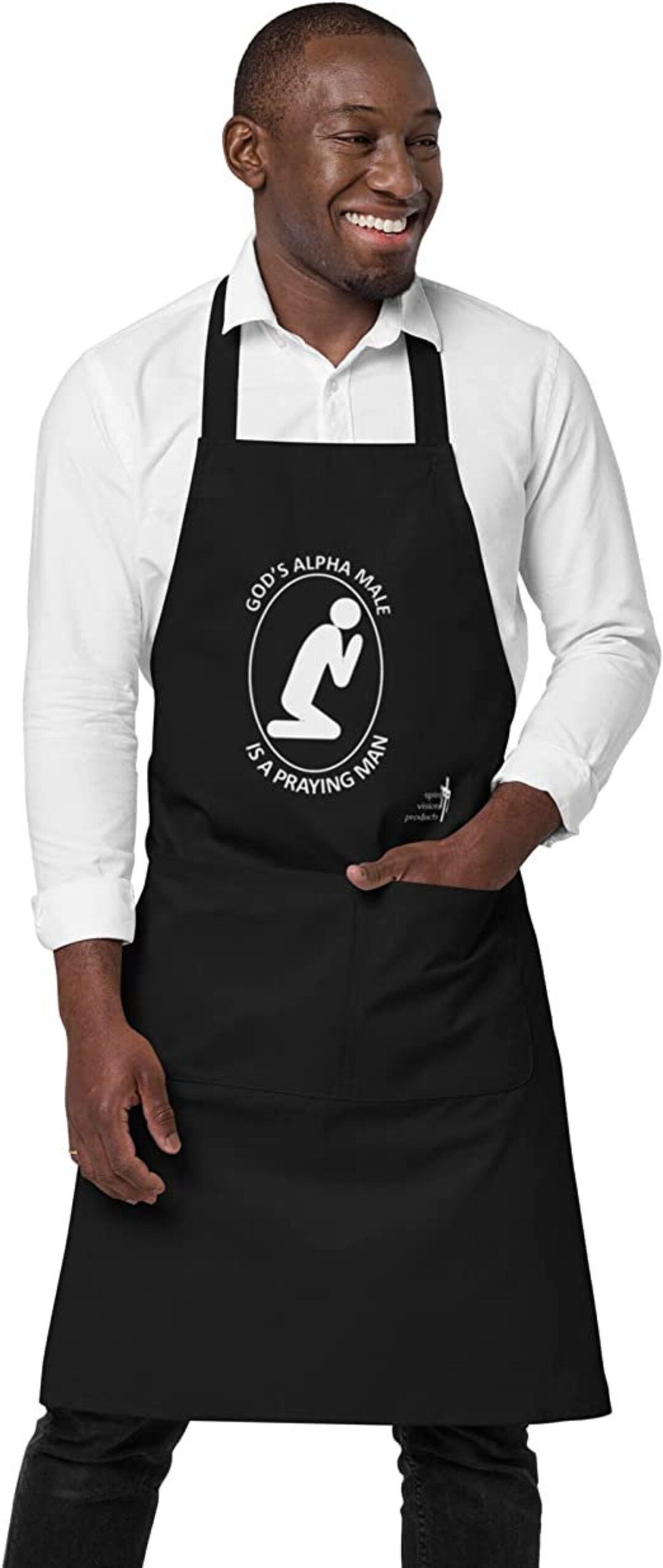God's Alpha Male Kitchen Apron for Men - Divine Culinary Craftsman ...