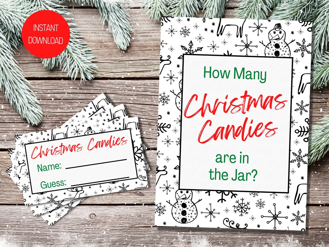 Guess How Many Christmas Candies, Christmas Games, Christmas Party ...