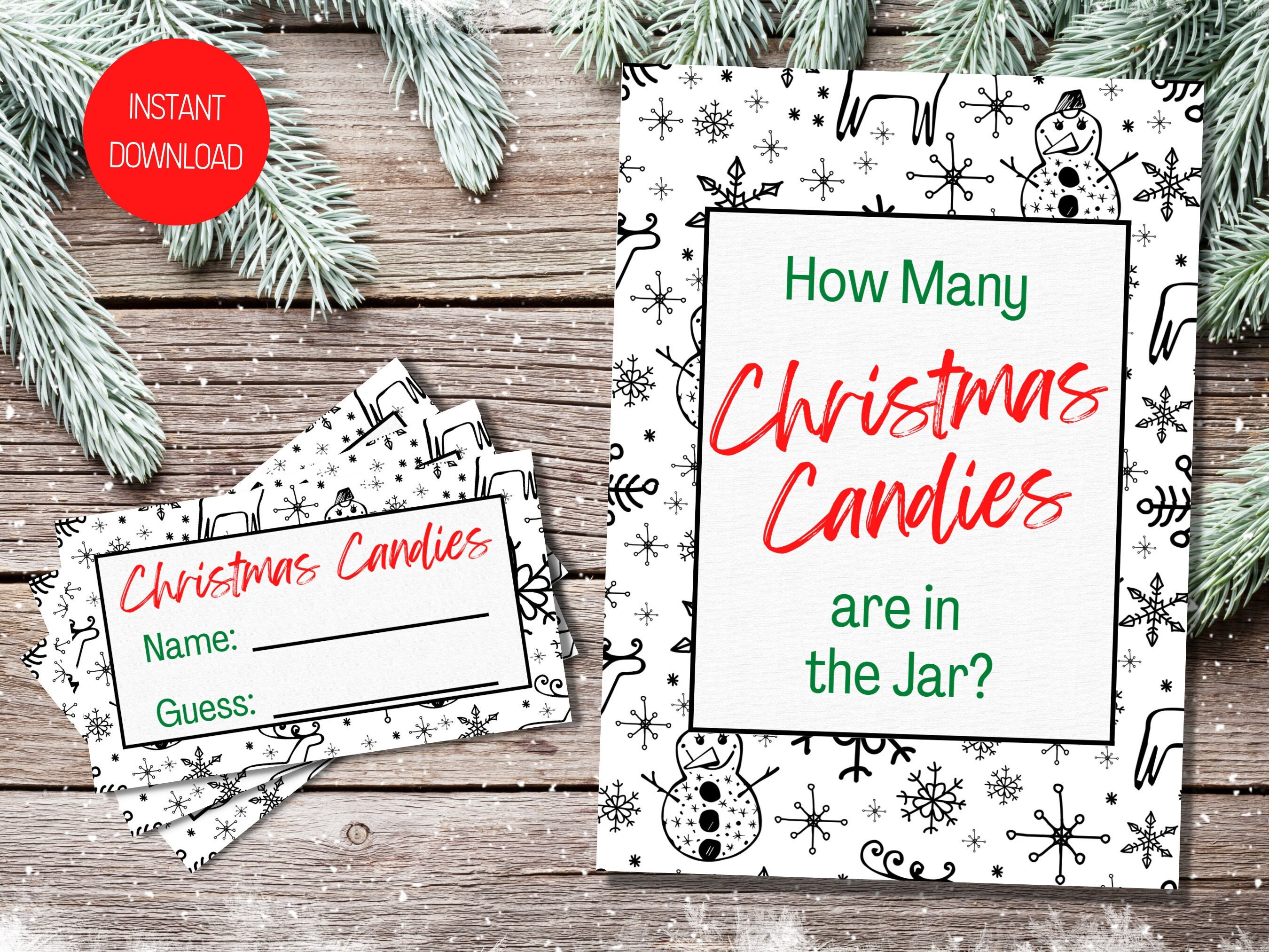 Guess How Many Christmas Candies, Christmas Games, Christmas Party ...