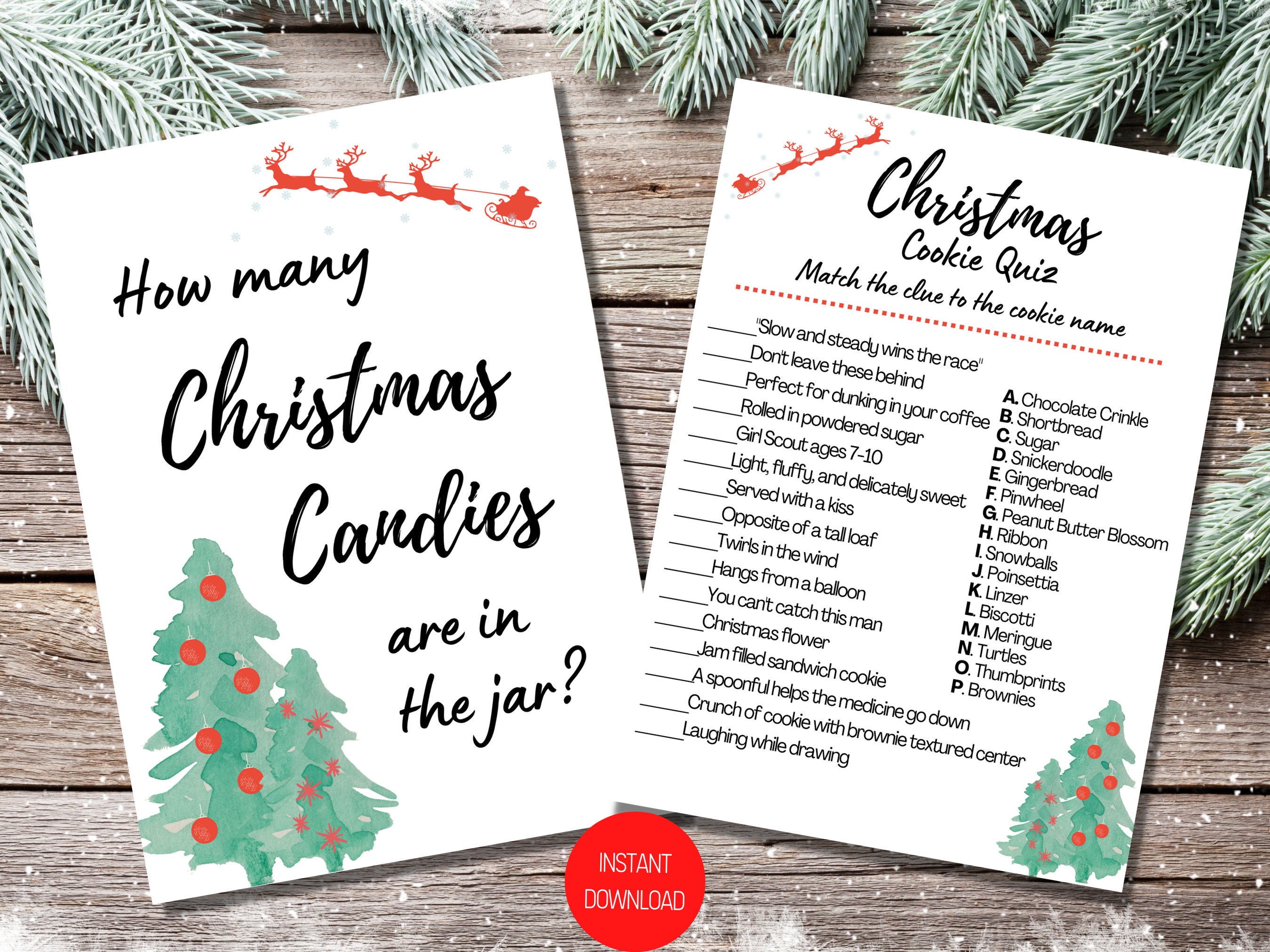 Christmas Games Bundle, Guess How Many Christmas Candies, Christmas ...