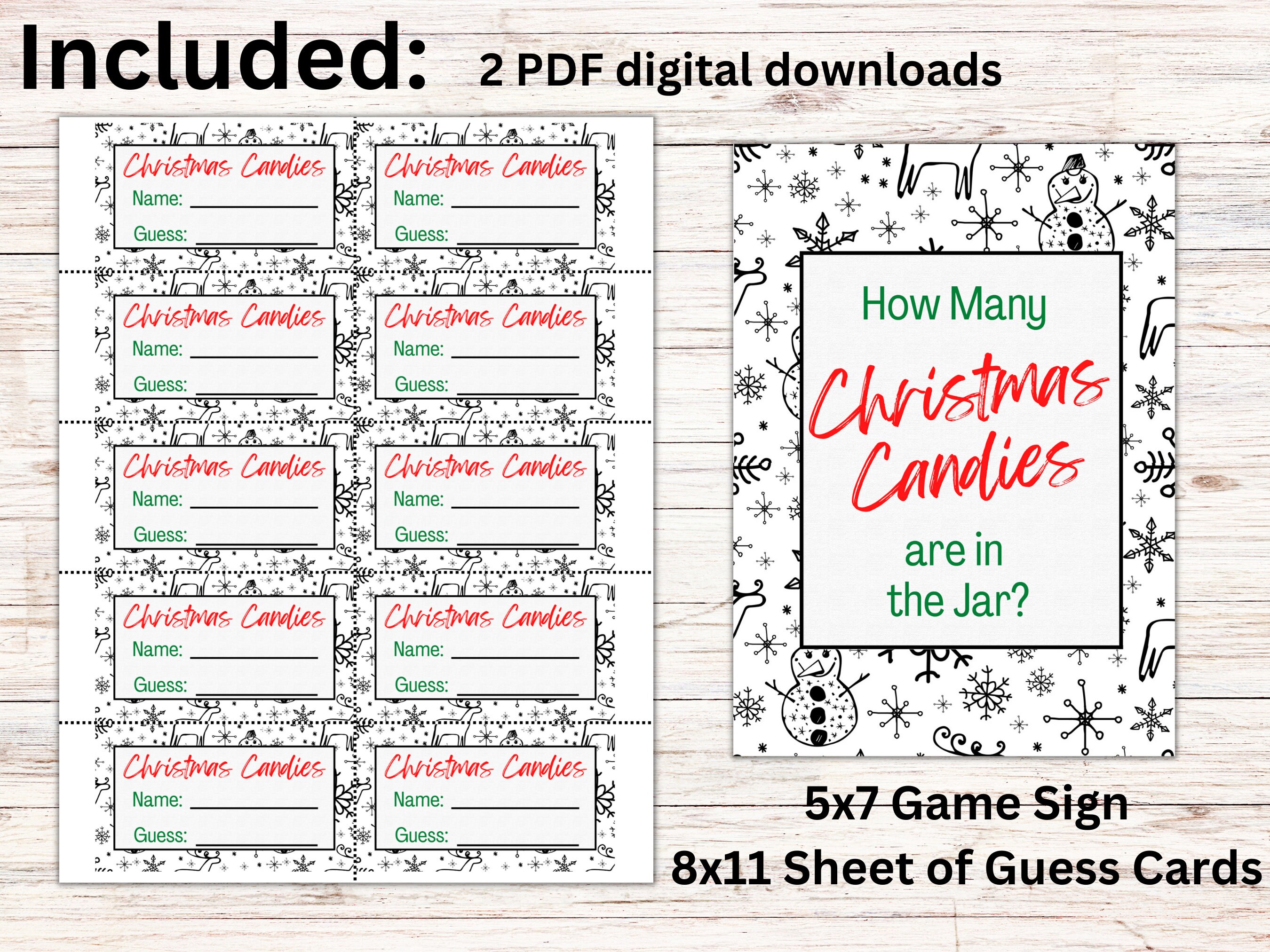 Guess How Many Christmas Candies, Christmas Games, Christmas Party ...