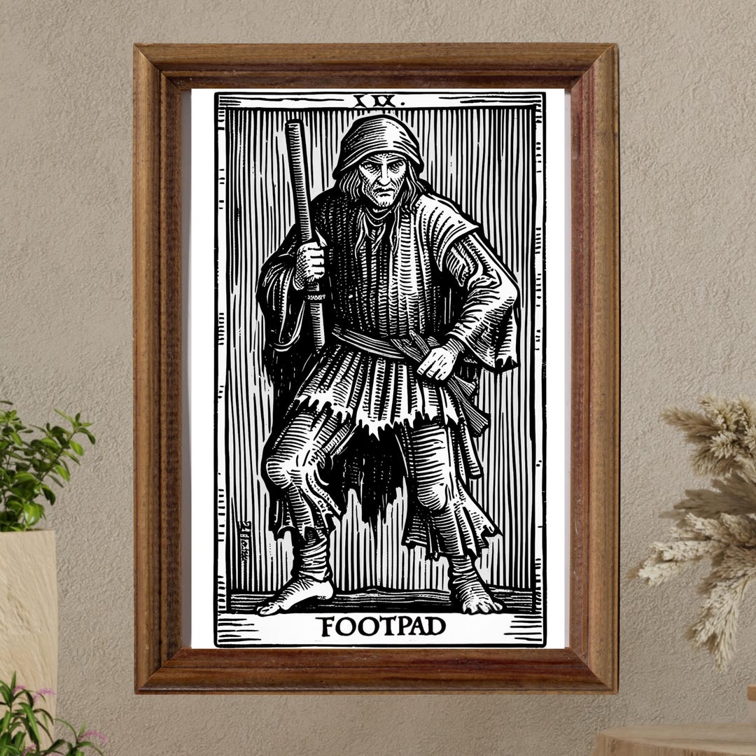 Medieval Thief Art Print, Gothic Wall Art Renaissance Art Home Décor ...