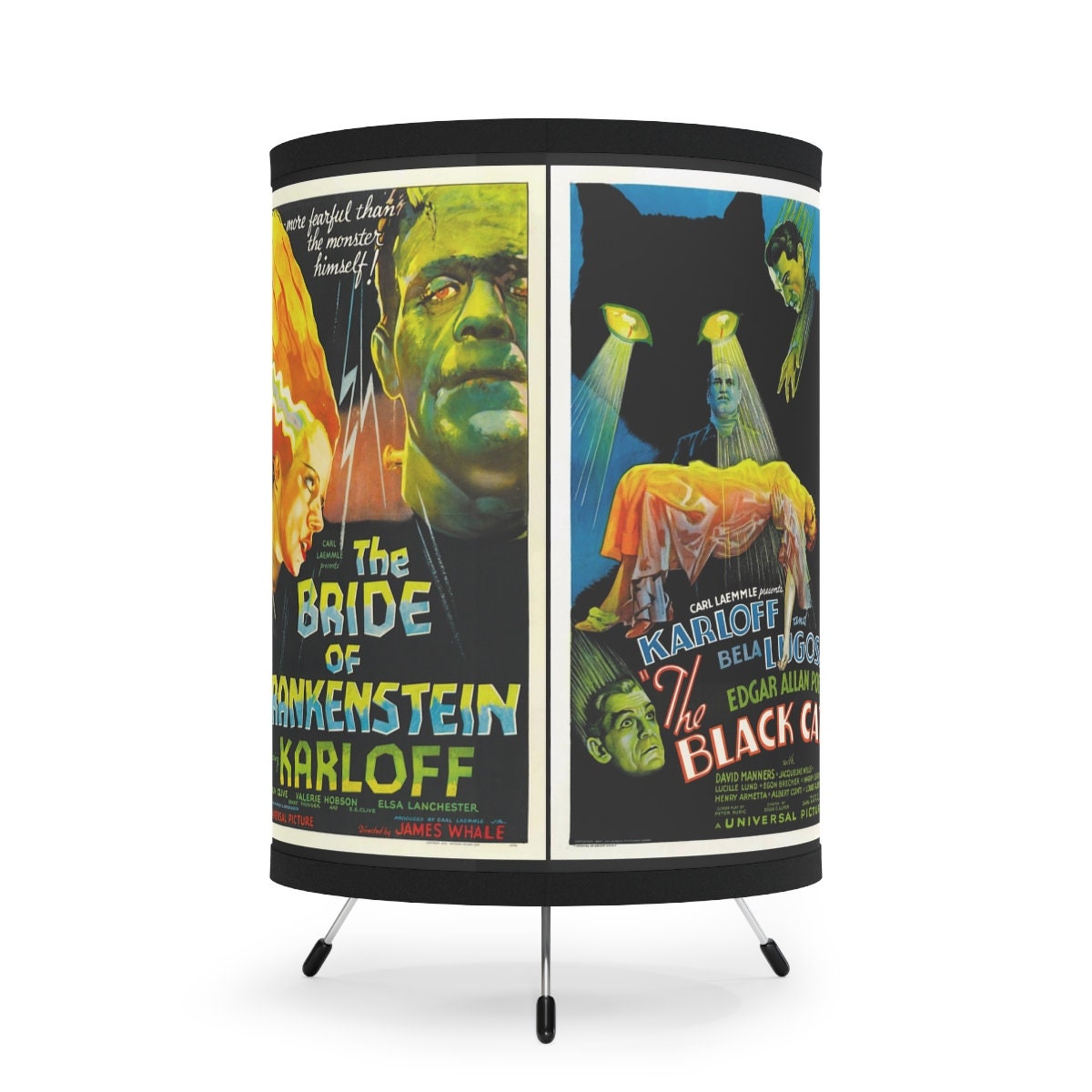 Tripod Lamp of Classic Hollywood Horror Movie Posters, Scary, Unique ...