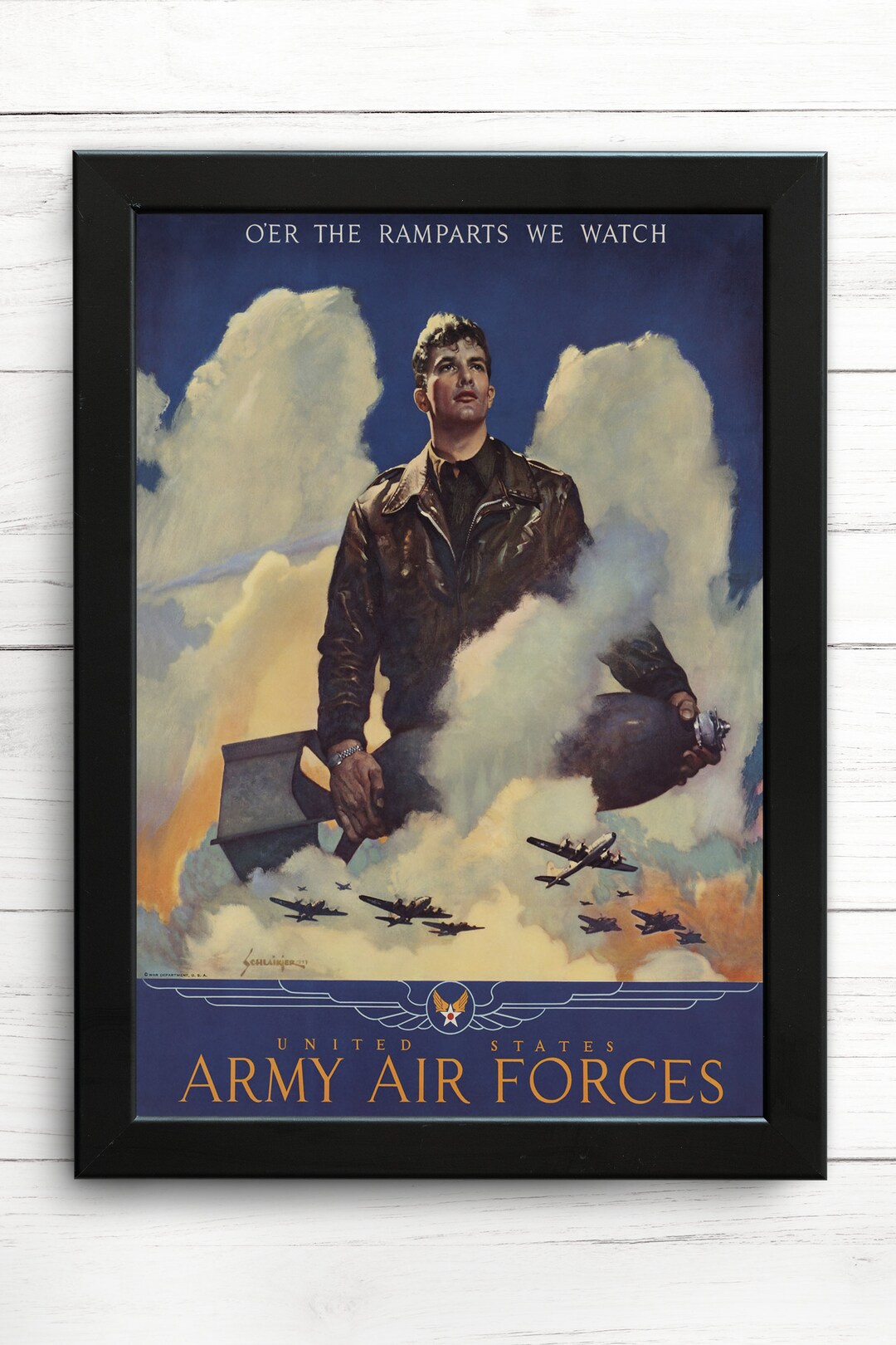 US Air Force Recruiting Poster 1945, Vintage Aircraft Print, A4 Single ...