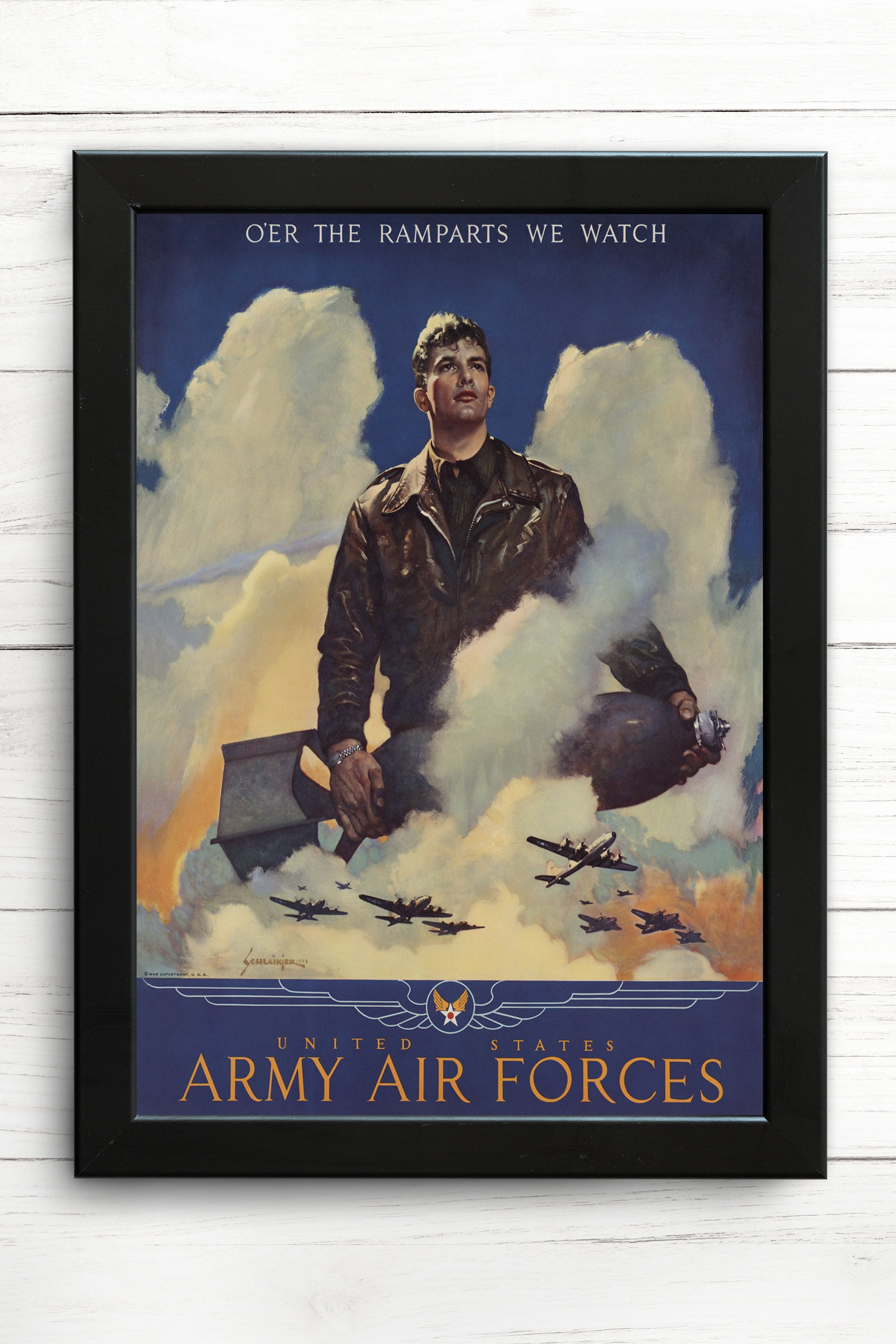 US Air Force Recruiting Poster 1945, Vintage Aircraft Print, A4 Single ...