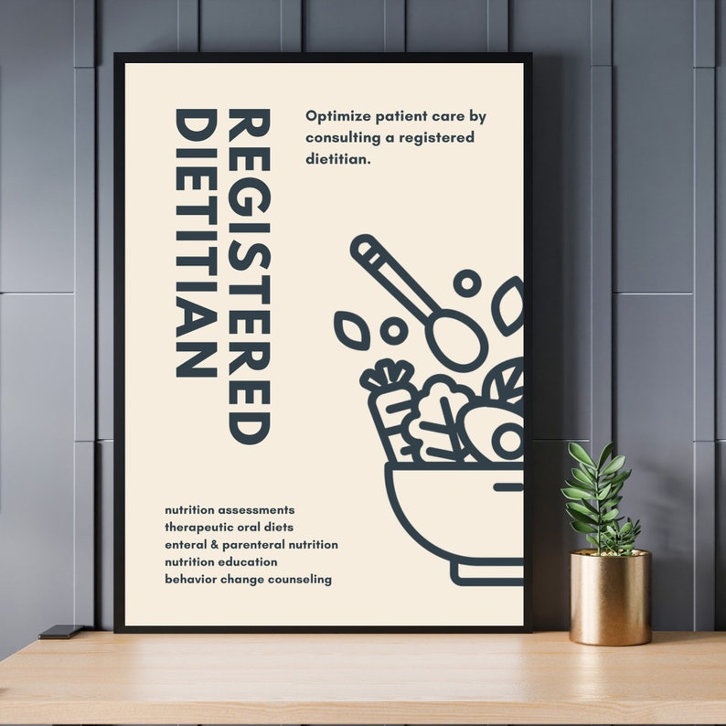 Registered Dietitian Matte Poster Nutrition Month Art - Etsy