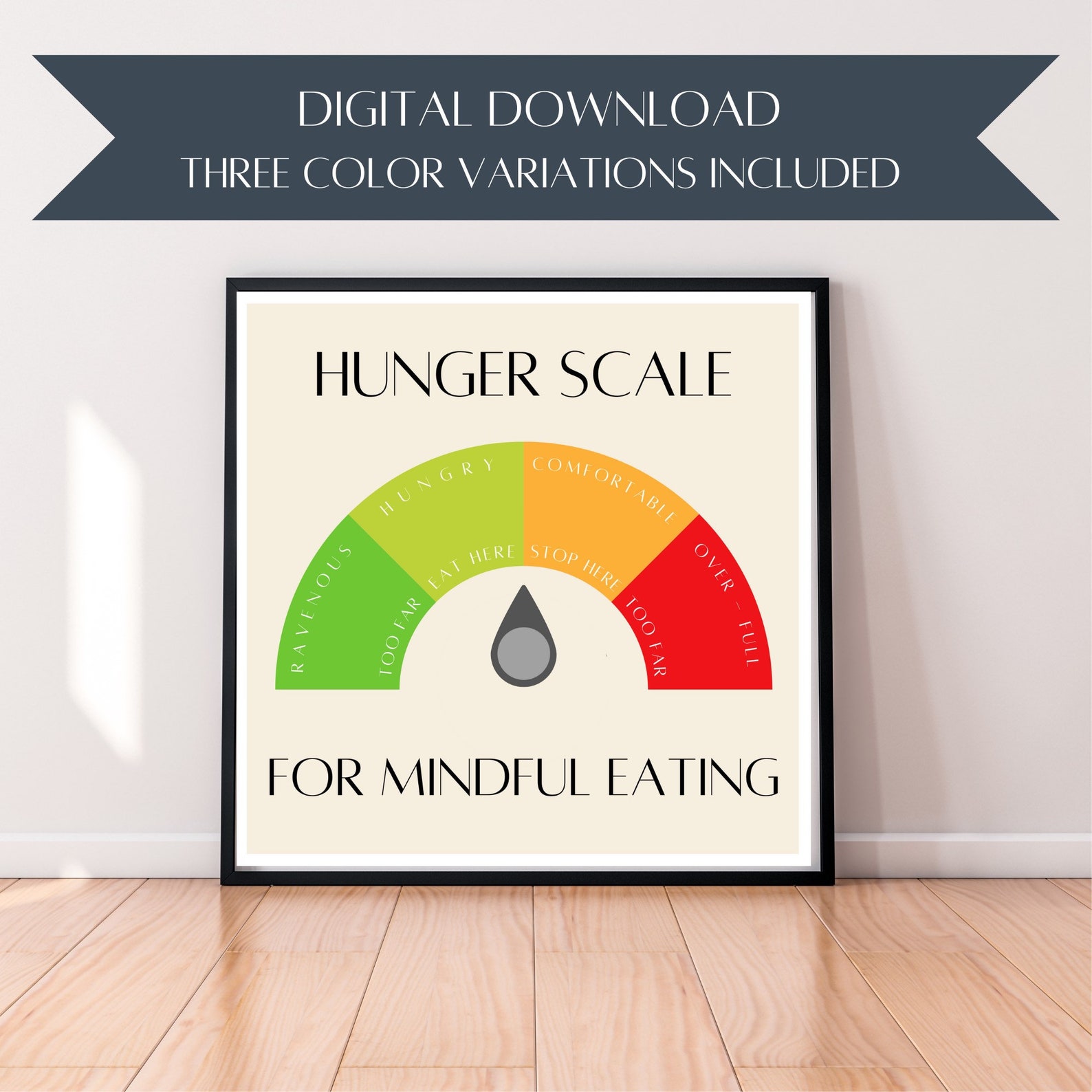 Hunger Scale for Mindful Eating Printable Download Intuitive - Etsy
