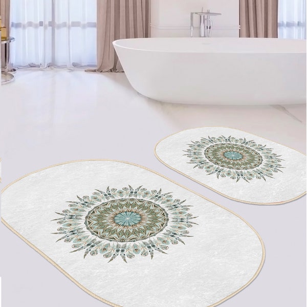 Mandala Bath Mat Etsy