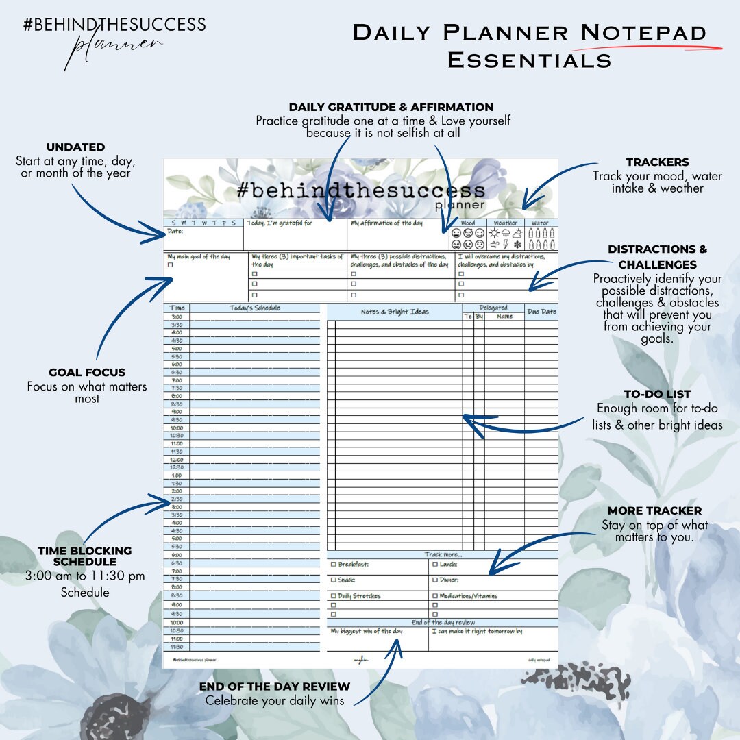 ADHD Daily To-do Notepad: Undated Planner Pad - Etsy