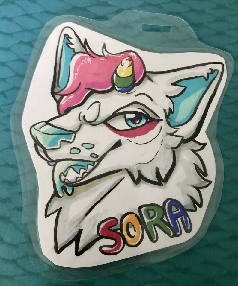 Custom Traditional Fursona Badge - Etsy