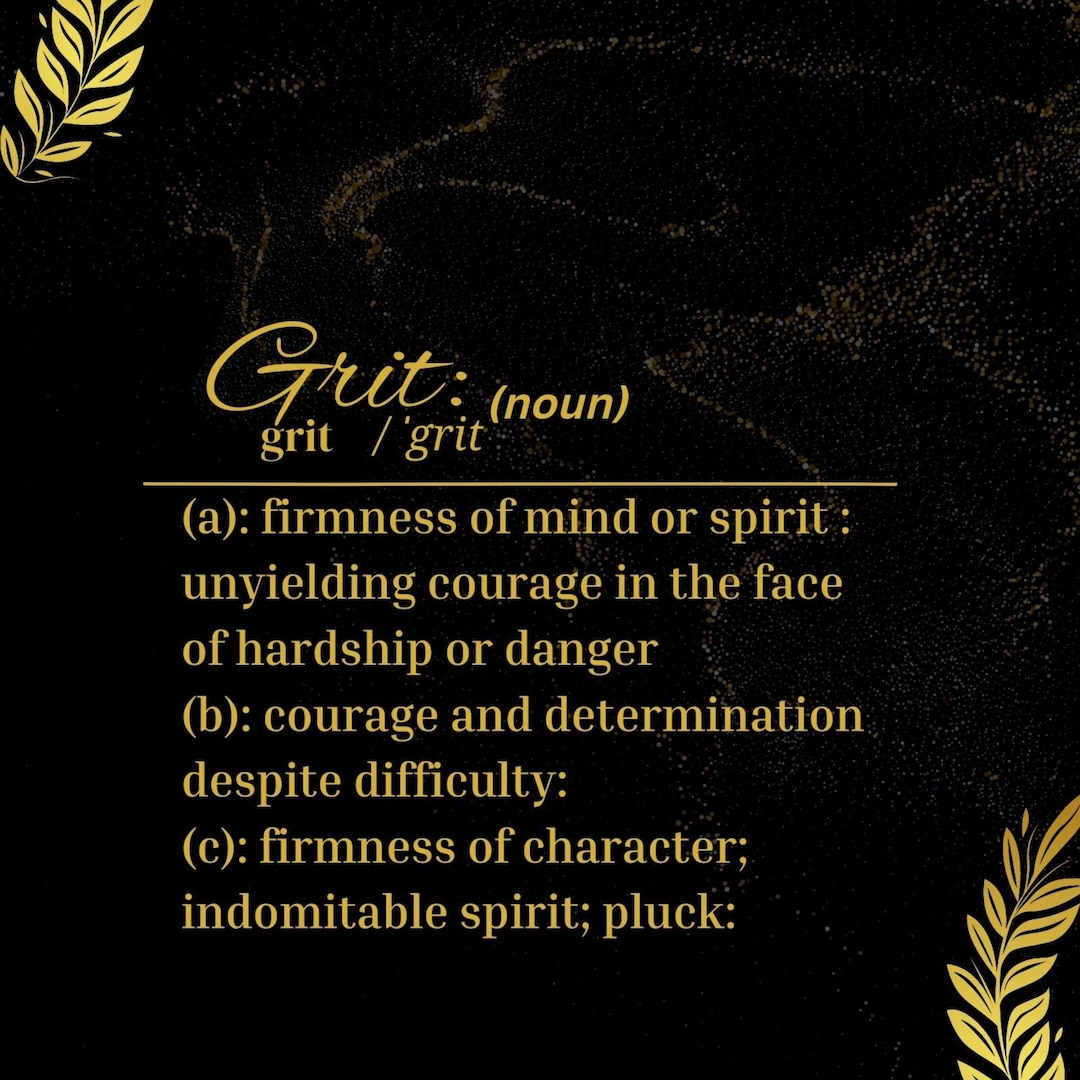 GRIT Digital Art Motivational Printable Wall Art Positive - Etsy