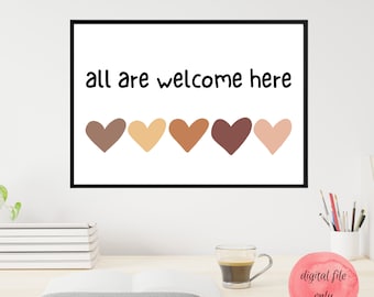 All Are Welcome Here - Etsy
