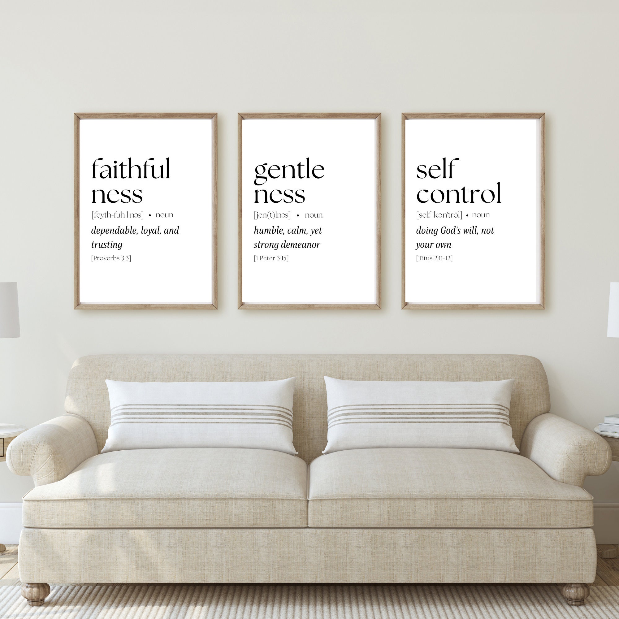 The Fruit of the Spirit, Wall Decor, Wall Hanging, Bible, Scripture ...