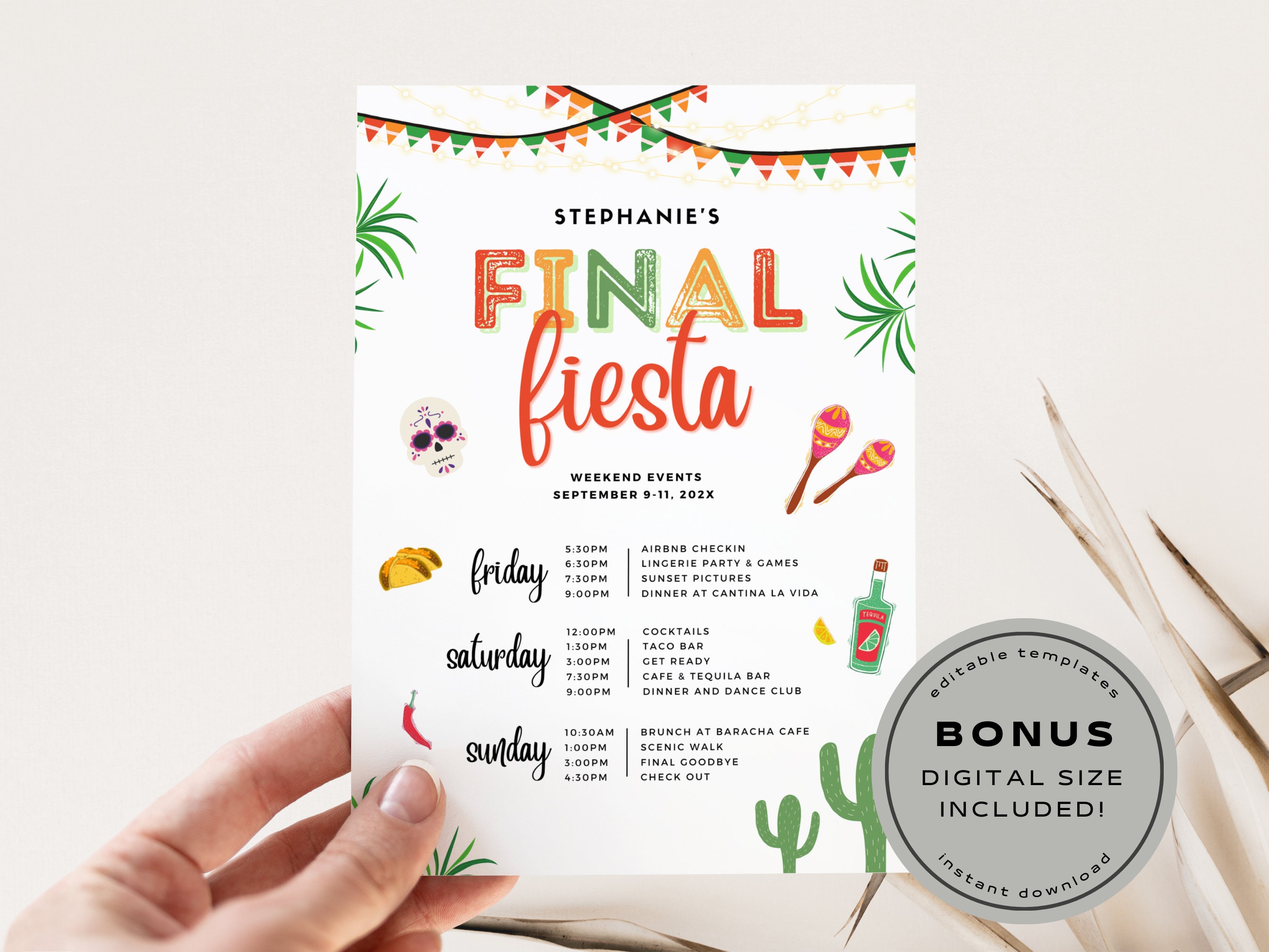Final Fiesta Bachelorette Party Fiesta Bachelorette Party - Etsy
