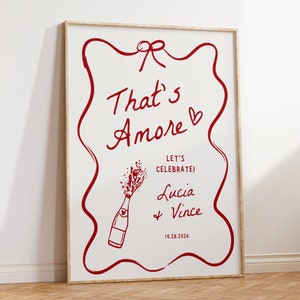 That's Amore Engagement Party Welcome Sign, Engagement Party ...