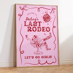 Last Rodeo Bachelorette Sign Template, Nashville Party Decor (digital ...