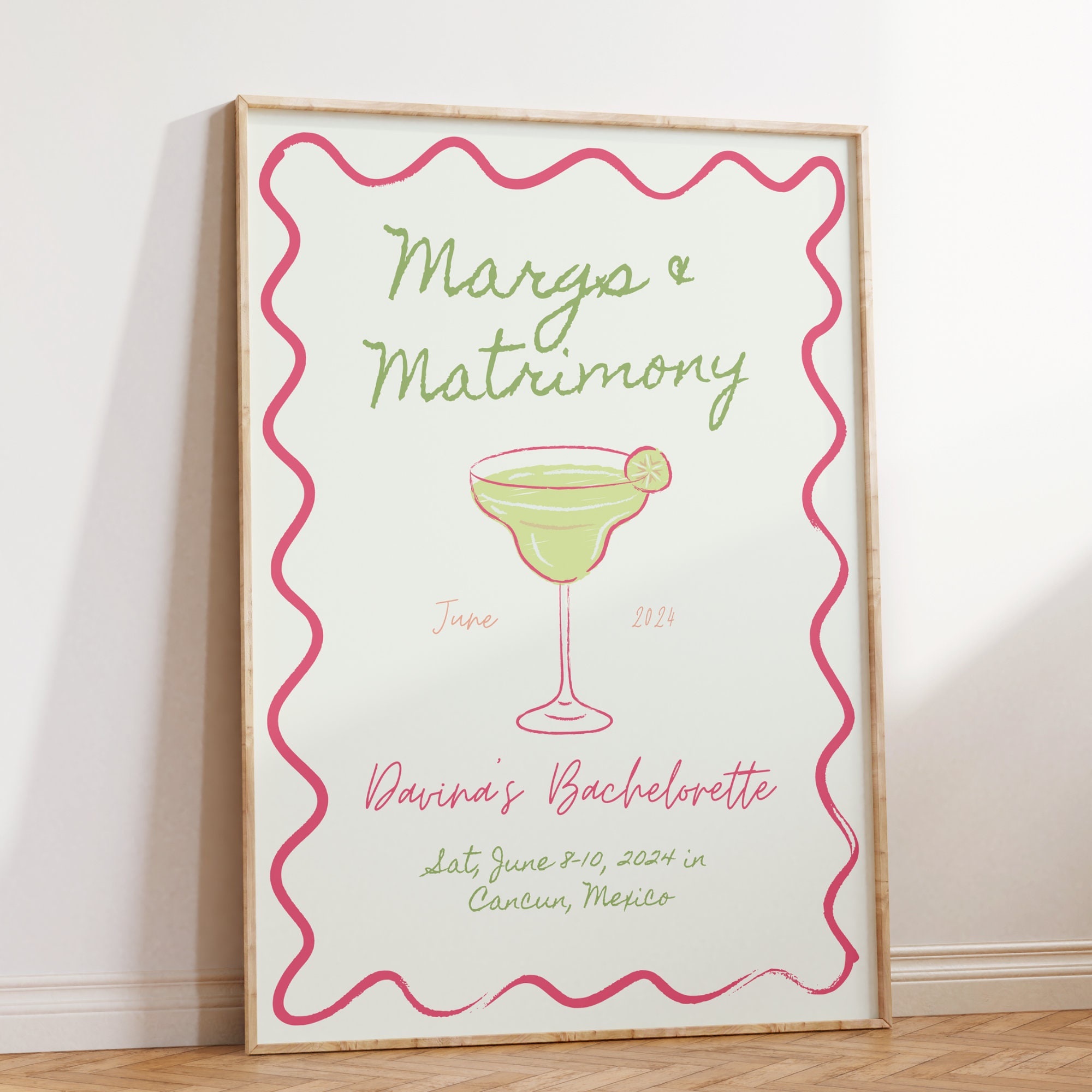 Margs and Matrimony Bachelorette Welcome Sign, Margaritas and Matrimony ...