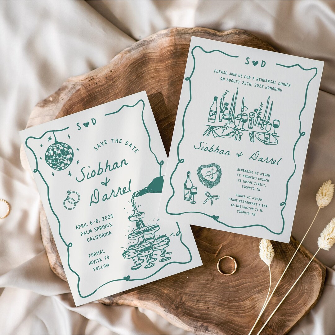 Save the Date Template, Wedding Invitation, Wedding Template, Wedding ...