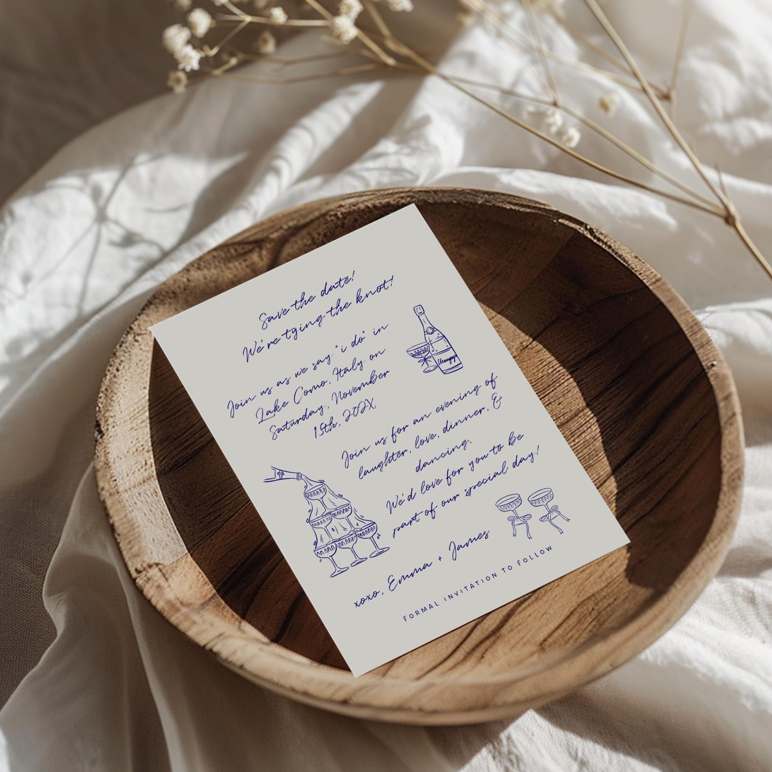 Handwritten Save the Date Template, Handwritten Invite, Modern Wedding ...