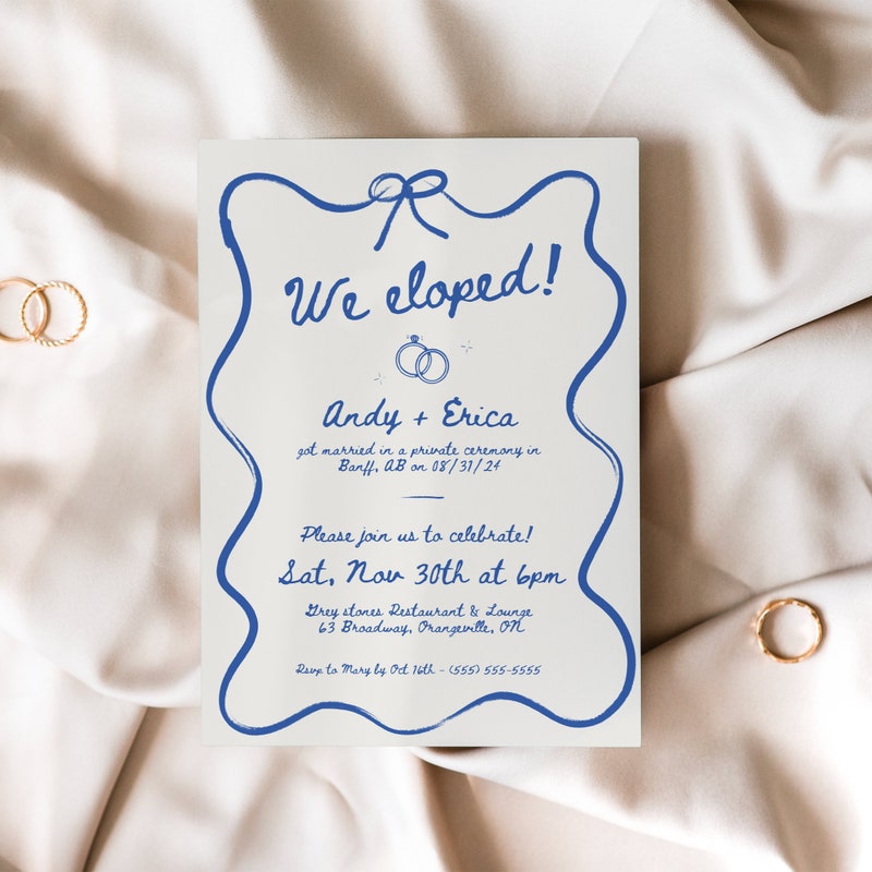 We Eloped Invitation - Etsy