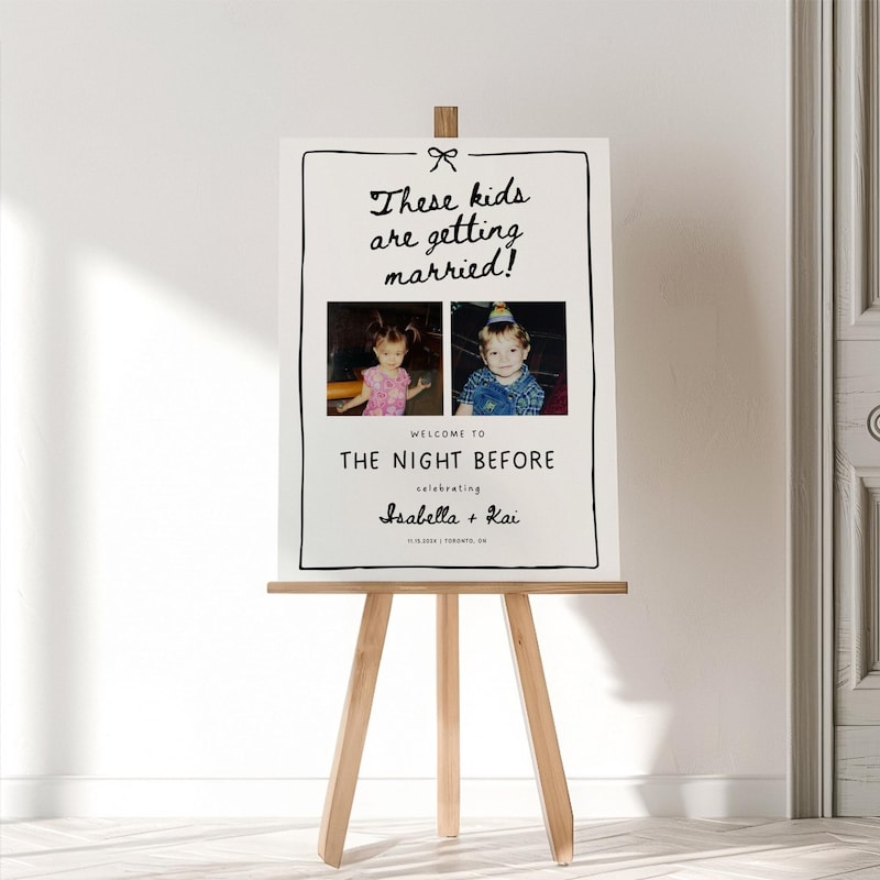 The Night Before Welcome Sign - Etsy