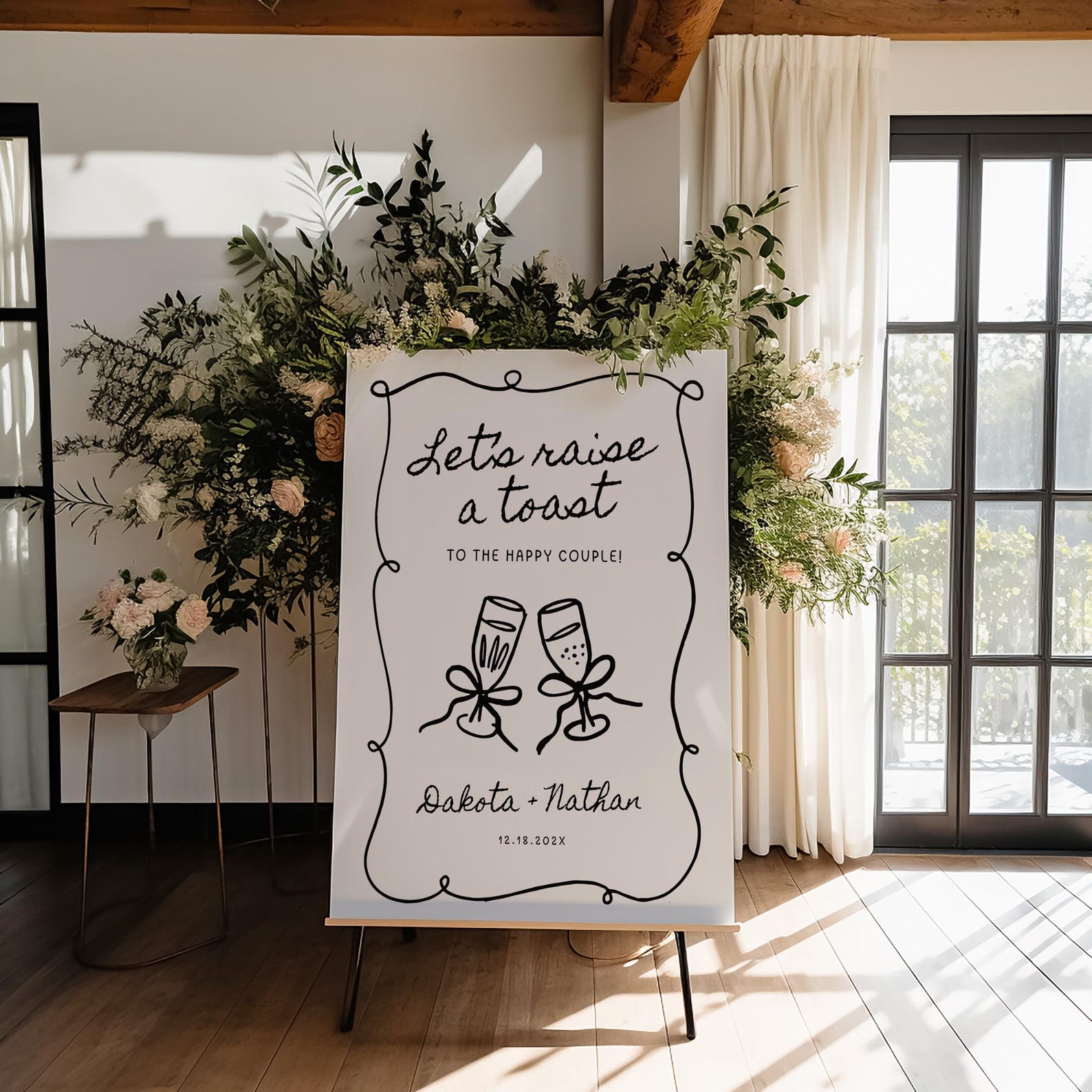 Toast Engagement Party Sign, Whimsical Engagement Party Decorations ...