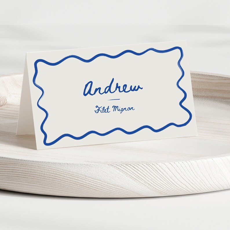 Rehearsal Dinner Menu, Blank Place Cards, Wedding Place Cards With Meal ...