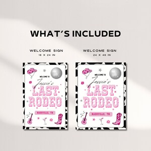 Pink Last Rodeo Bachelorette Party Welcome Sign, Bachelorette Decor ...
