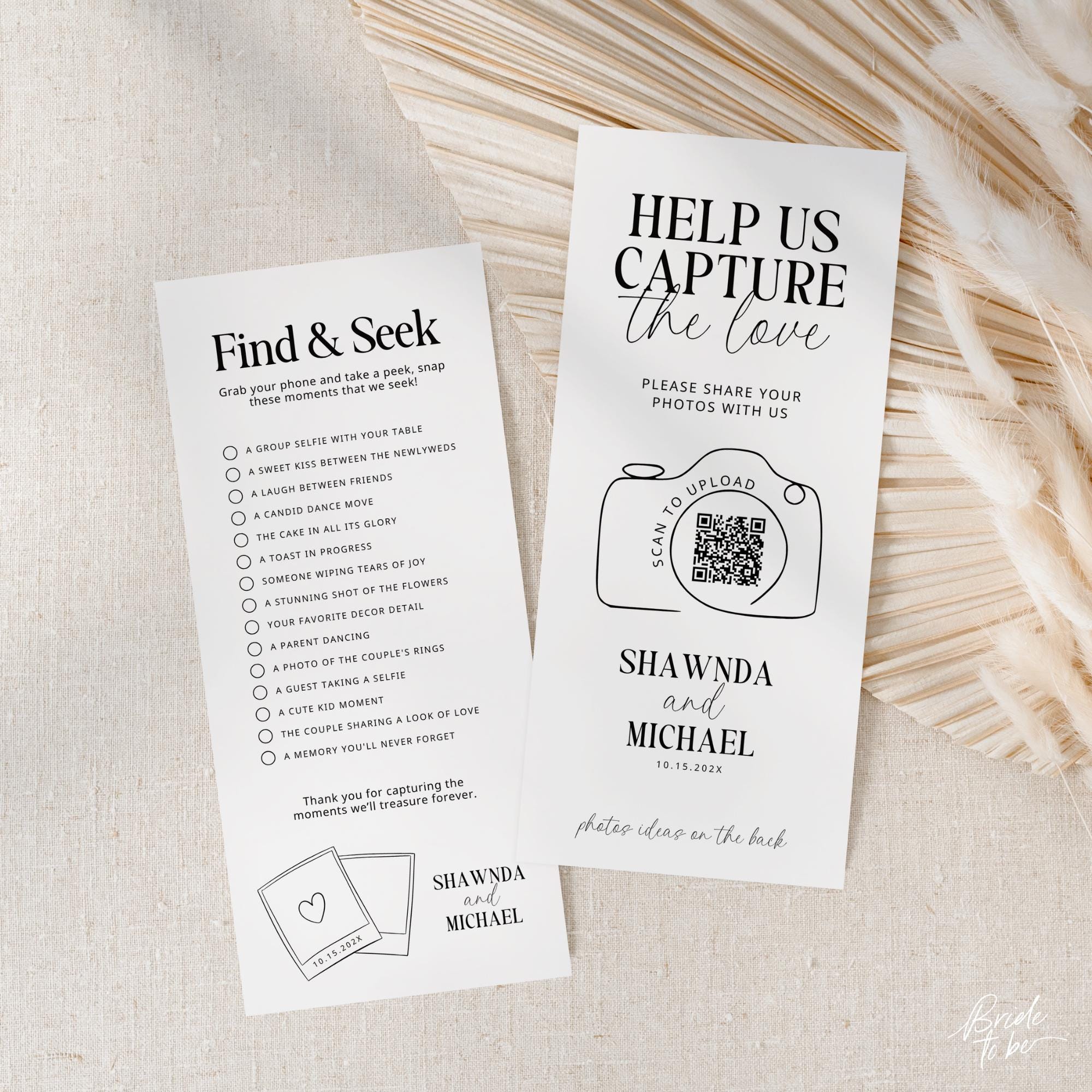 Find and Seek Wedding Game Template, Wedding Photo Hunt Game, QR Code ...