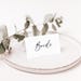 Minimalist Place Card Template, Flat and Foldable Table Name Card ...