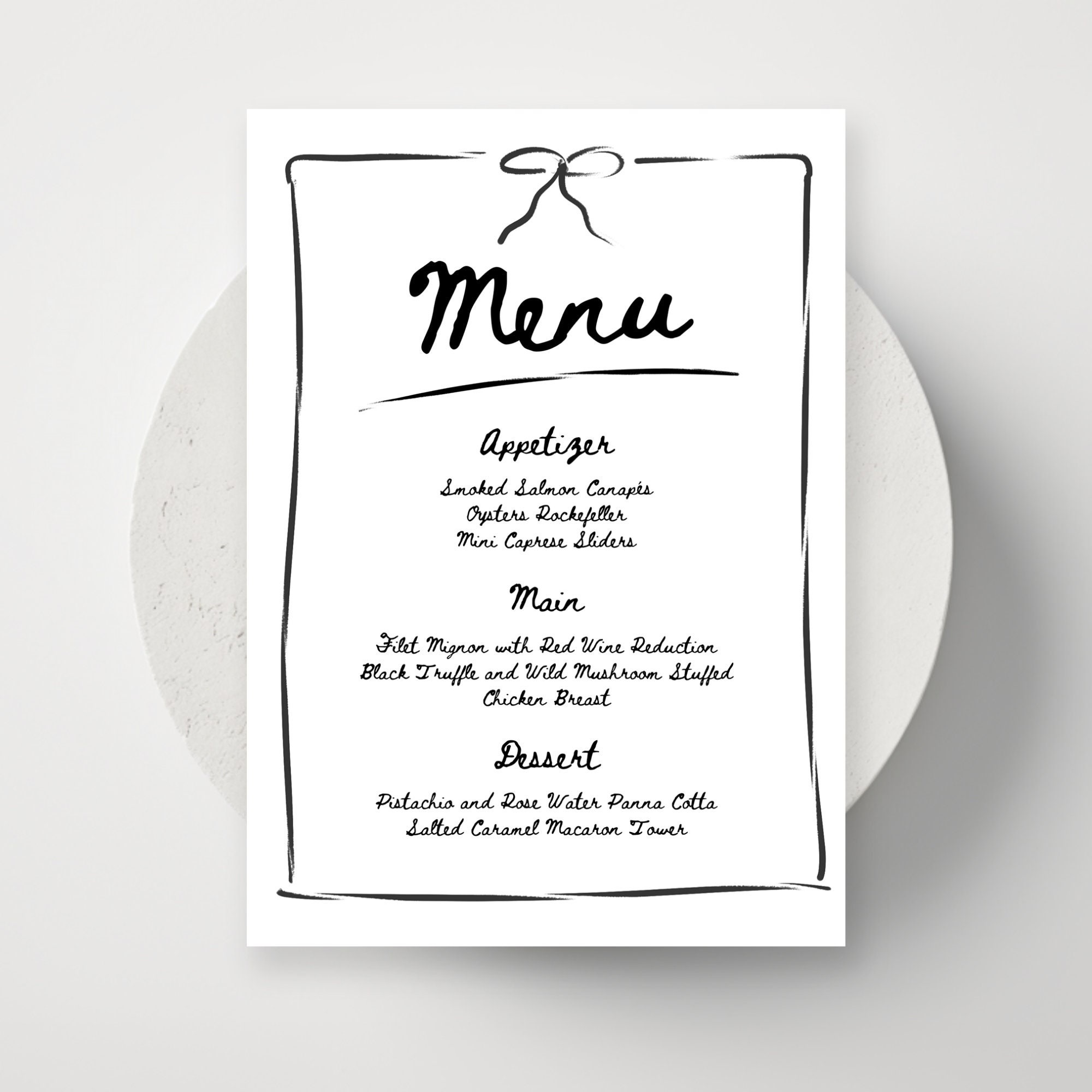 Rehearsal Dinner Menu, Buffet Menu Template, Food Menu Template, Bar ...