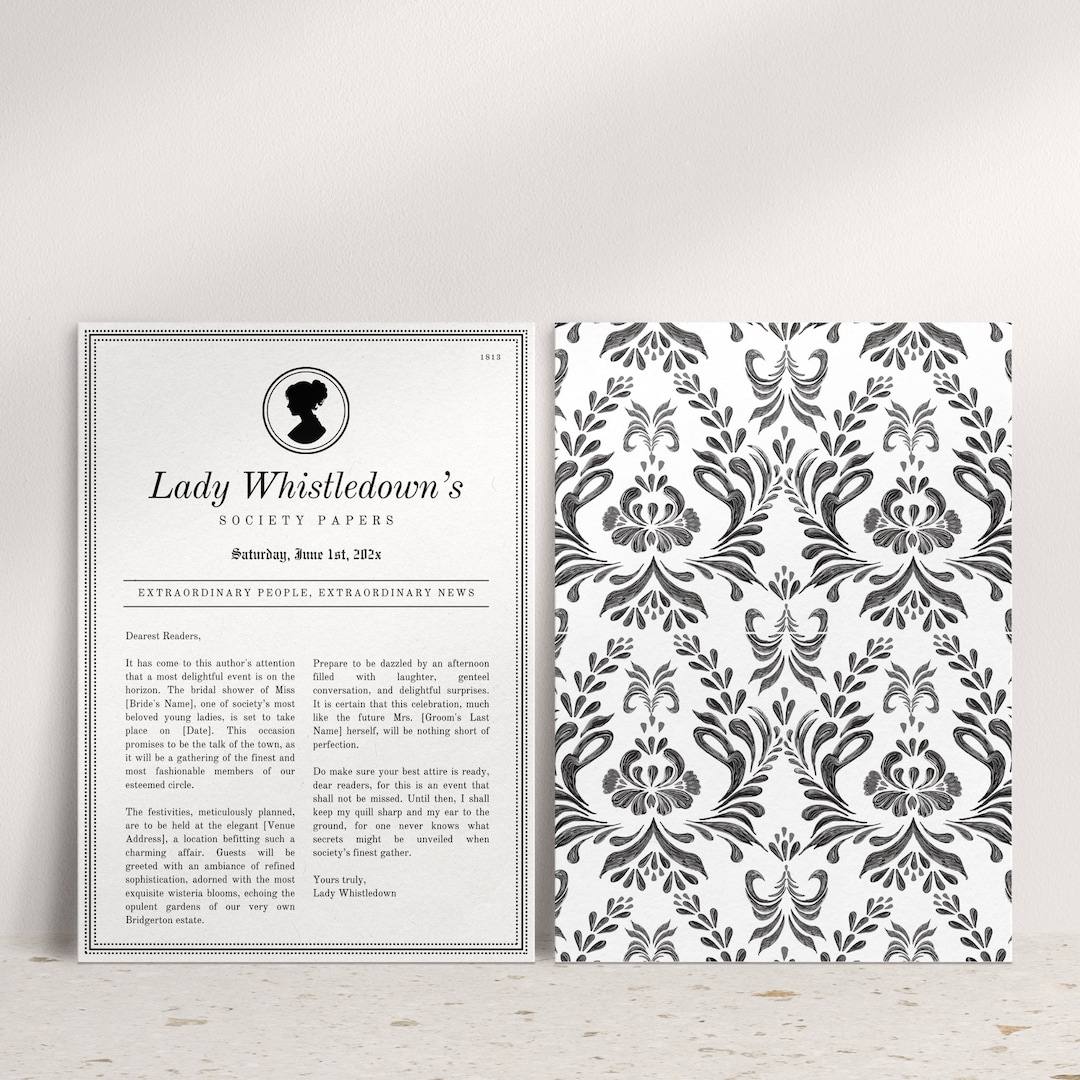 Lady Whistledown Society Papers Canva, Dearest Gentle Reader ...