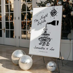 The Night Before Rehearsal Dinner Sign, Champagne Rehearsal Dinner ...