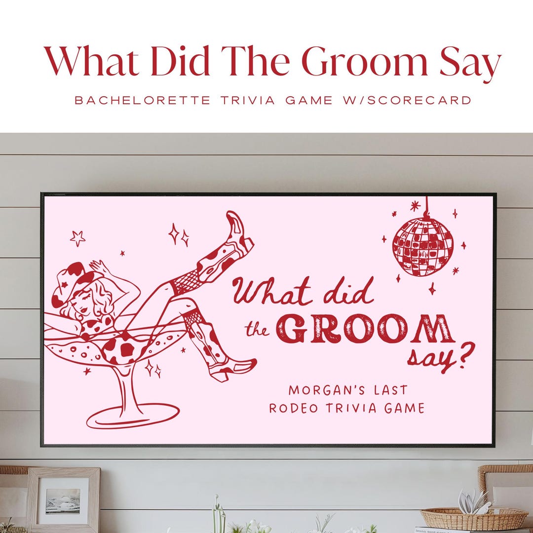 What Did the Groom Say Bachelorette Trivia, Last Rodeo Bachelorette ...