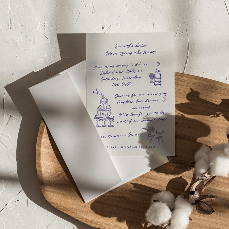 Handwritten Save the Date Template, Handwritten Invite, Modern Wedding ...