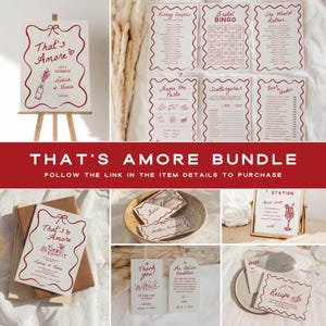 That's Amore Engagement Party Invitation, Italian Bridal Shower Invites ...