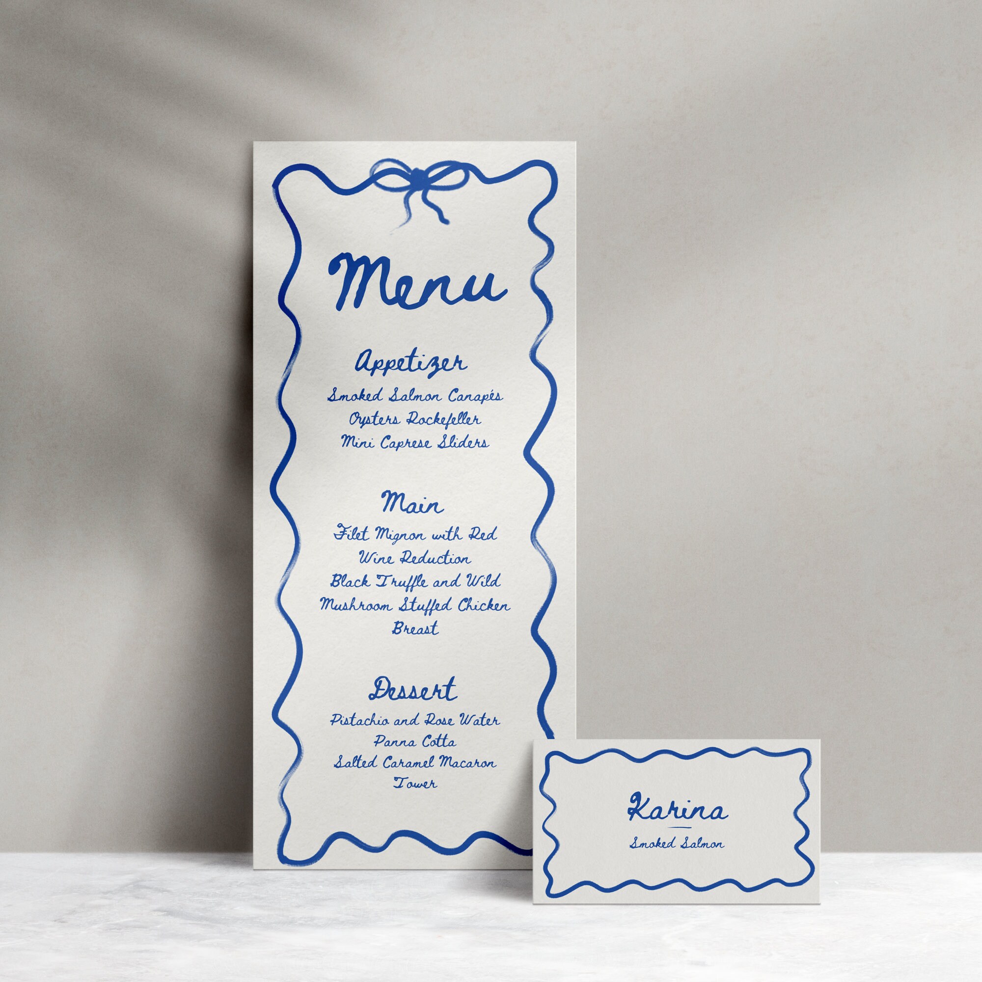 Rehearsal Dinner Menu, Blank Place Cards, Wedding Place Cards With Meal ...