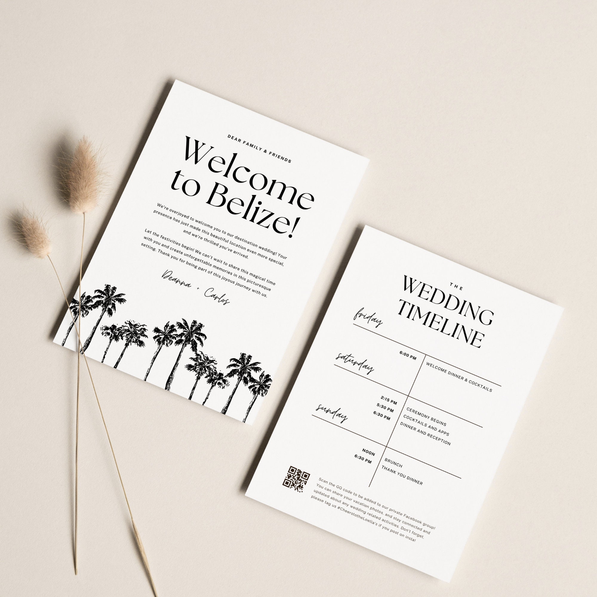 Wedding Welcome Letter, Destination Wedding Itinerary, Travel Itinerary ...